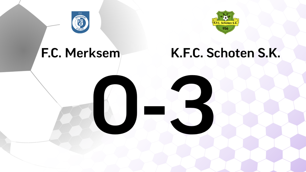 Schoten maakt met overwinning einde aan zegereeks FC Merksem B | GVA